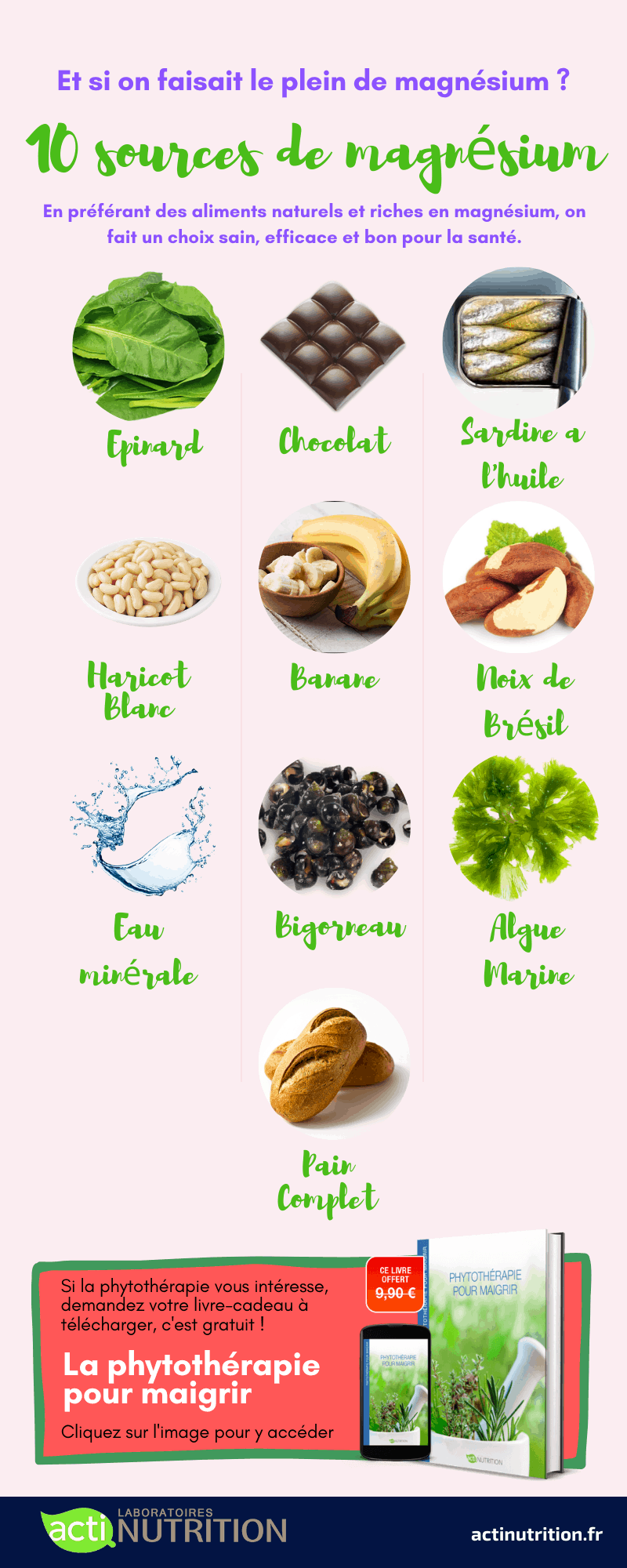 infographie-Top-10-aliment-riche-en-magnésium | Actinutrition